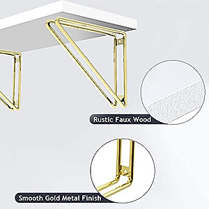 White Floating Shelves，Wall Mounted Decor Set of 3，Hanging Wall Shelves for Living Room, Bedroom, Kitchen,Office