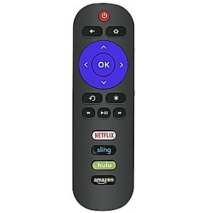 Remote Control Compatible with All TCL Roku TV with Netflix-Sling-Hulu-Amazon Buttons