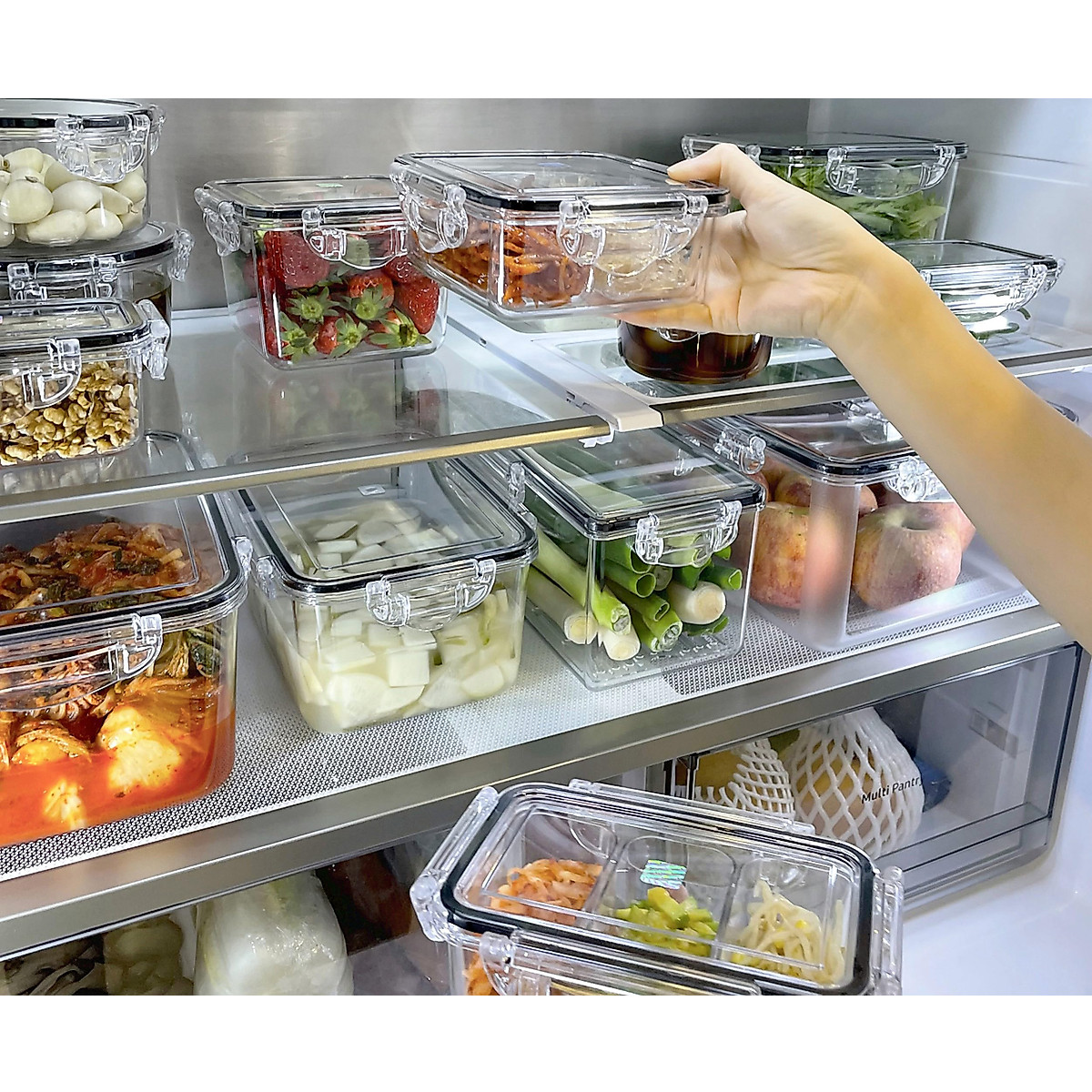 gotman Airtight Food Storage Container With Lid (94.7 OZ) Leak-Proof | BPA-Free | Meal Prep | Microwave, Freezer and Dishwasher Safe | Kitchen Fridge Organizer Boxes | Fresher Food