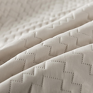 R.SHARE Oversized California King Size Quilt Bedding Sets with Pillow Shams, Beige Cal King Lightweight Soft Bedspread Coverlet for All Season, 118x106 inches