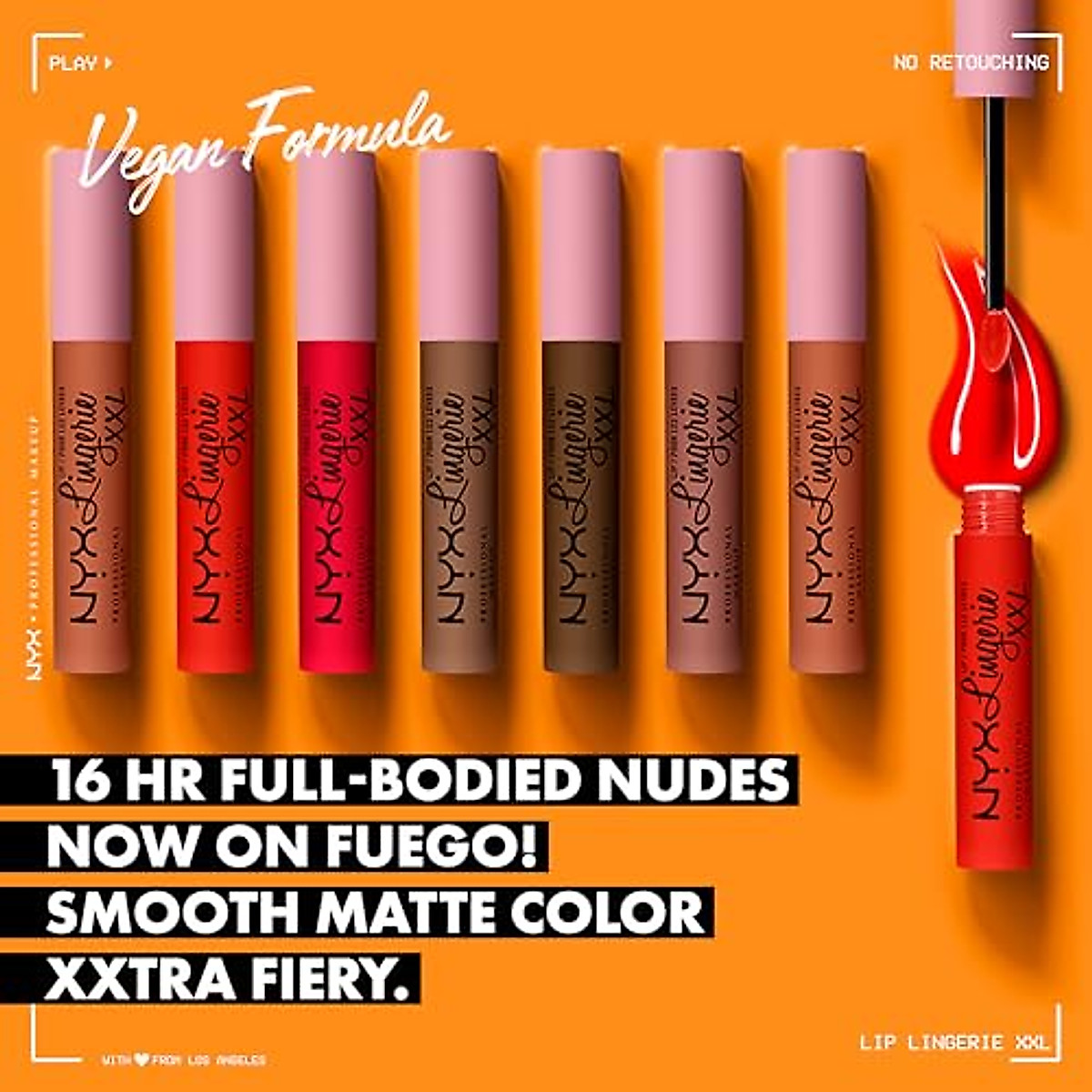 NYX PROFESSIONAL MAKEUP Lip Lingerie XXL Matte Liquid Lipstick - Goin Desnuda (Chocolate Brown)