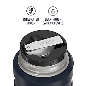 THERMOS Stainless King 16 Ounce Vacuum-Insulated Food Jar Bundle with THERMOS FUNTAINER 10 Ounce Stainless Steel Vacuum Insulated Kids Food Jar