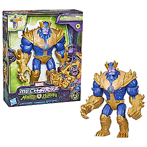 Marvel Avengers Mech Strike Monster Hunters Monster Punch Thanos Toy, 9-Inch-Scale Deluxe Action Figure, Toys for Kids Ages 4 and Up