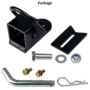 MAHLER GATES Bolt-On 2 Inch ATV UTV Trailer Hitch Receiver Adapter with Hitch Pin and Clip