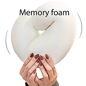 CHDN Travel Pillow Cute Comfortable&Washable Neck Pillow for Airplane Travel Office Sky Blue