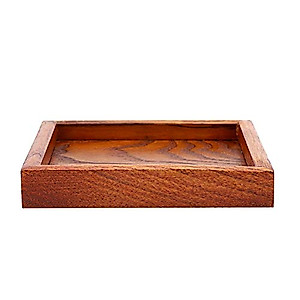 Wooden tea tray, coffee/sushi/snack/tea serving tray for breakfast, square food serving plate for home Ottoman cafe restaurant shop(12.512.5cm)