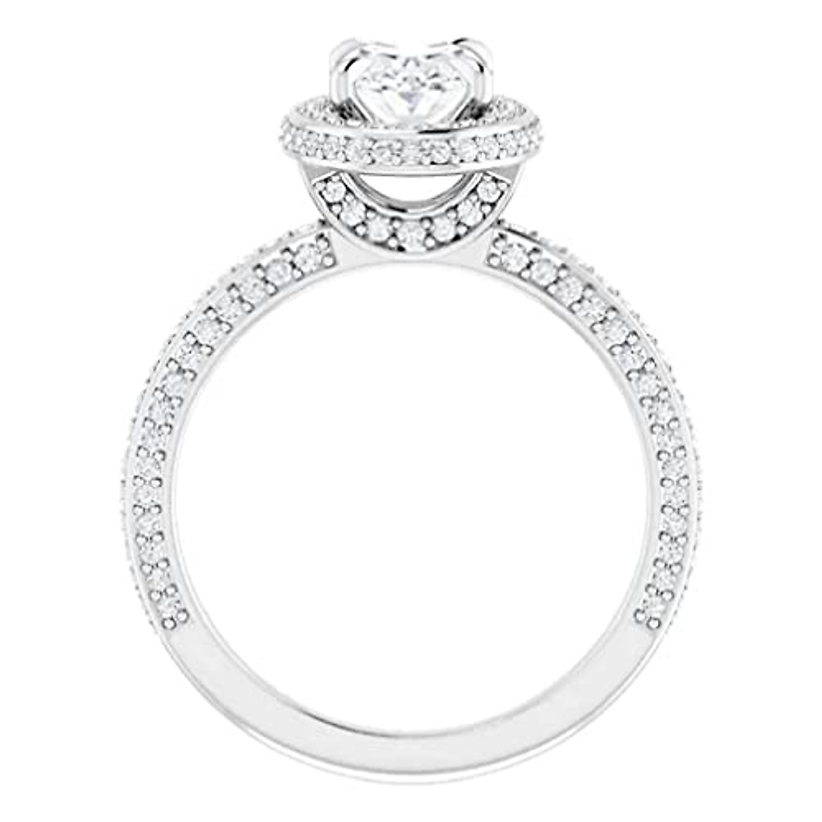 JEWELERYIUM 1 CT Moissanite Oval Engagement Ring, Wedding Bridal Ring in Sterling Silver, Colorless Moissanite, VVS1 Clarity, Sizes 4 to 11, Prong Set for Her (9)