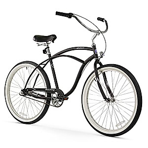 Firmstrong Urban Man Beach Cruiser Bike, Mens Bicycle 26-Inch, 3-Speed, Matte Black