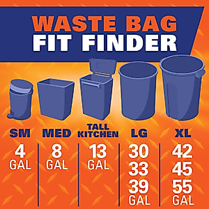Hefty Strong Large Trash Bags, Black, 30 Gallon, 28 Count