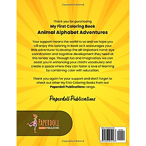 My First Coloring Book: Alphabet Coloring Book for Toddlers Ages 1-3