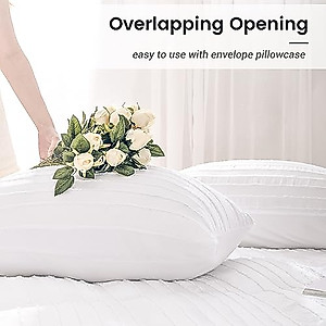 NEXHOME PRO Duvet Cover Queen Size, White 3 Pieces Boho Tufted Duvet Cover Set, Soft and Lightweight Microfiber Comforter Cover Set for All Season (White Queen, 90 x 90)-No Comforter