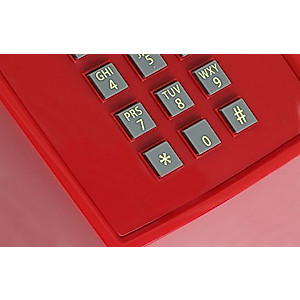 4G Desktop Cellphone/Retro Cell Phone/Push-Button Telephone for 2G, 3G and 4G Networks – The PushMeFon Mobile 4G by Opis Technology in Red