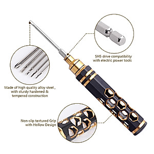 AllinRC RC Hex Head Allen Wrench Set & Phillips Screwdriver 5 in 1 RC Hobby Tools Kit for RC Car Traxxas Arrma Axial Losi Redcat Racing Helicopter Drone Boat