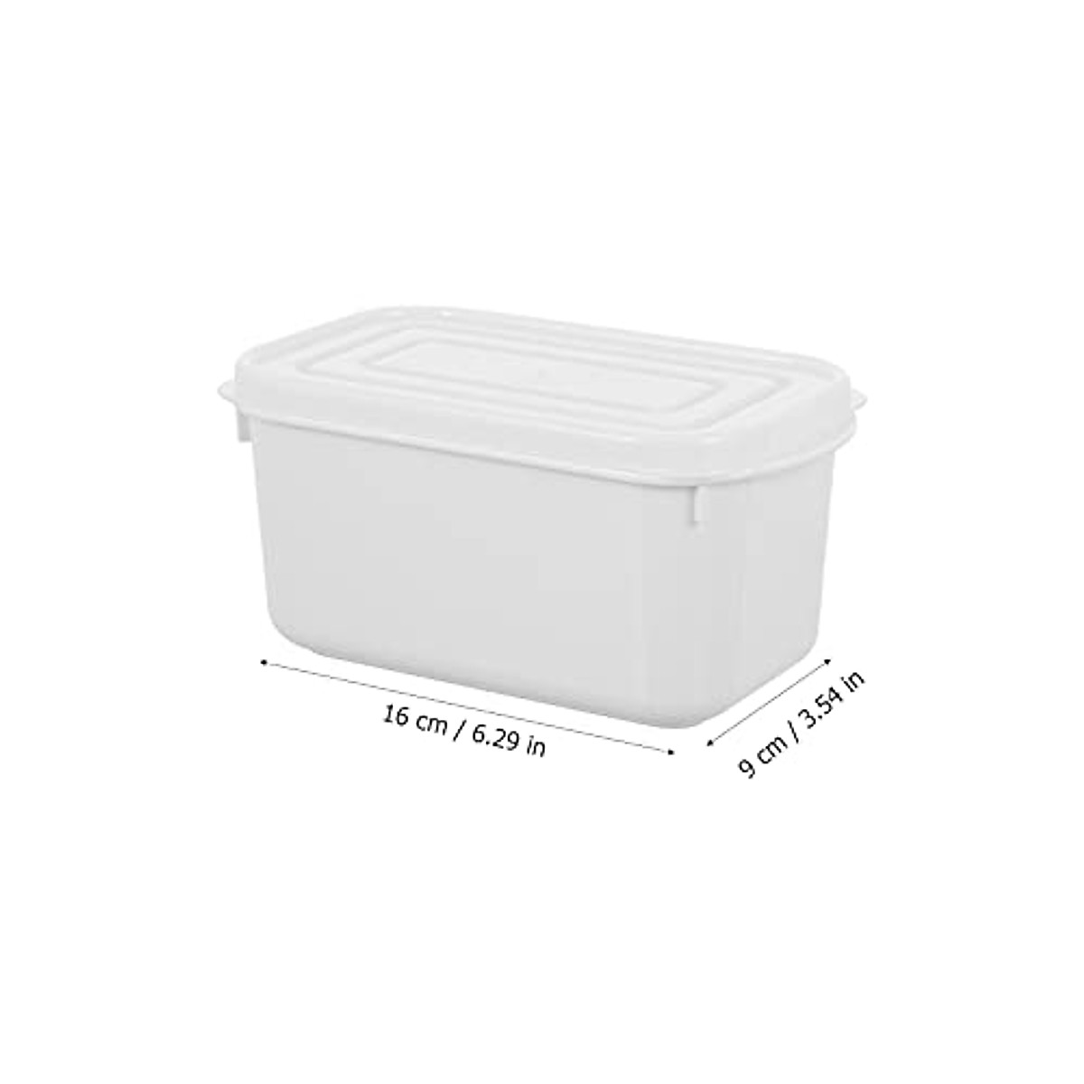 Hemoton 2pcs Plastic Butter Dish with Lid 700ml Butter Keeper Box Fridge Crisper Airtight Container for Home Restaurant Kitchen