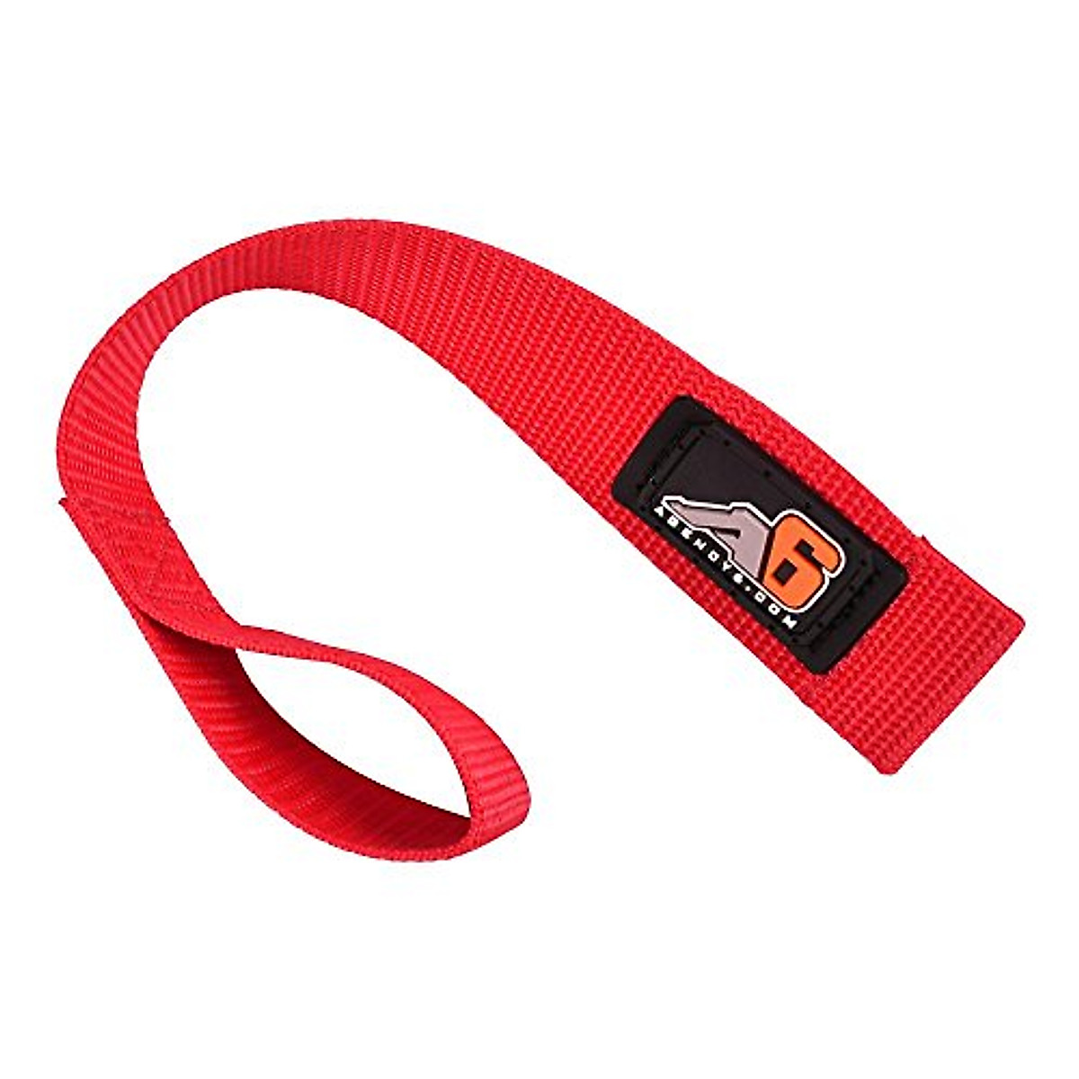Agency 6 Winch Hook Pull Strap - RED - 1.5 INCH Wide - Heavy Duty - Made in The U.S.A