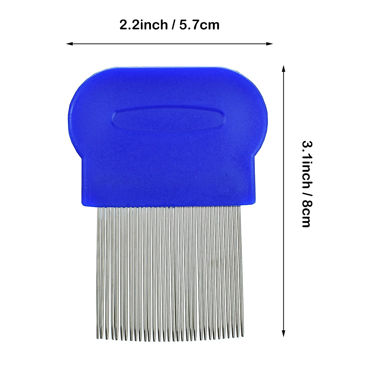 Pets Grooming Comb for Flea Tick Lice Tear Stain Remover for Cats Dogs Round Fine Teeth for Removing Crust Mucus Knots