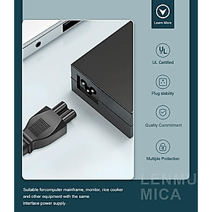 3 Prong AC Power Cord for LG Plasma TV 32" 39" 40" 42" 44" 47" 49" 50" 55" 60" 65" Inch 32LB560B 39LN5300 42LF5600 43LF5400 50LF6000 55UB8500 LED LCD Smart TV Replacement C5 Power Cable