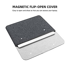 Laptop Sleeve 13 Inch Laptop Bag Fits 13/13.6" MacBook Air M2/M1/ Pro M1 M2 2022-2016, MacBook Pro 14 2021 2022 Pro/Max, Notebook Computer Carrying Bag Slim Case Pouch with Small Bag, Gray…