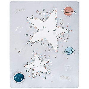 Sammy & Lou Starlight 4-Piece Baby Crib Bedding Set, Includes Quilt, Fitted Crib Sheets Neutral, Crib Skirt, and Plush Toy