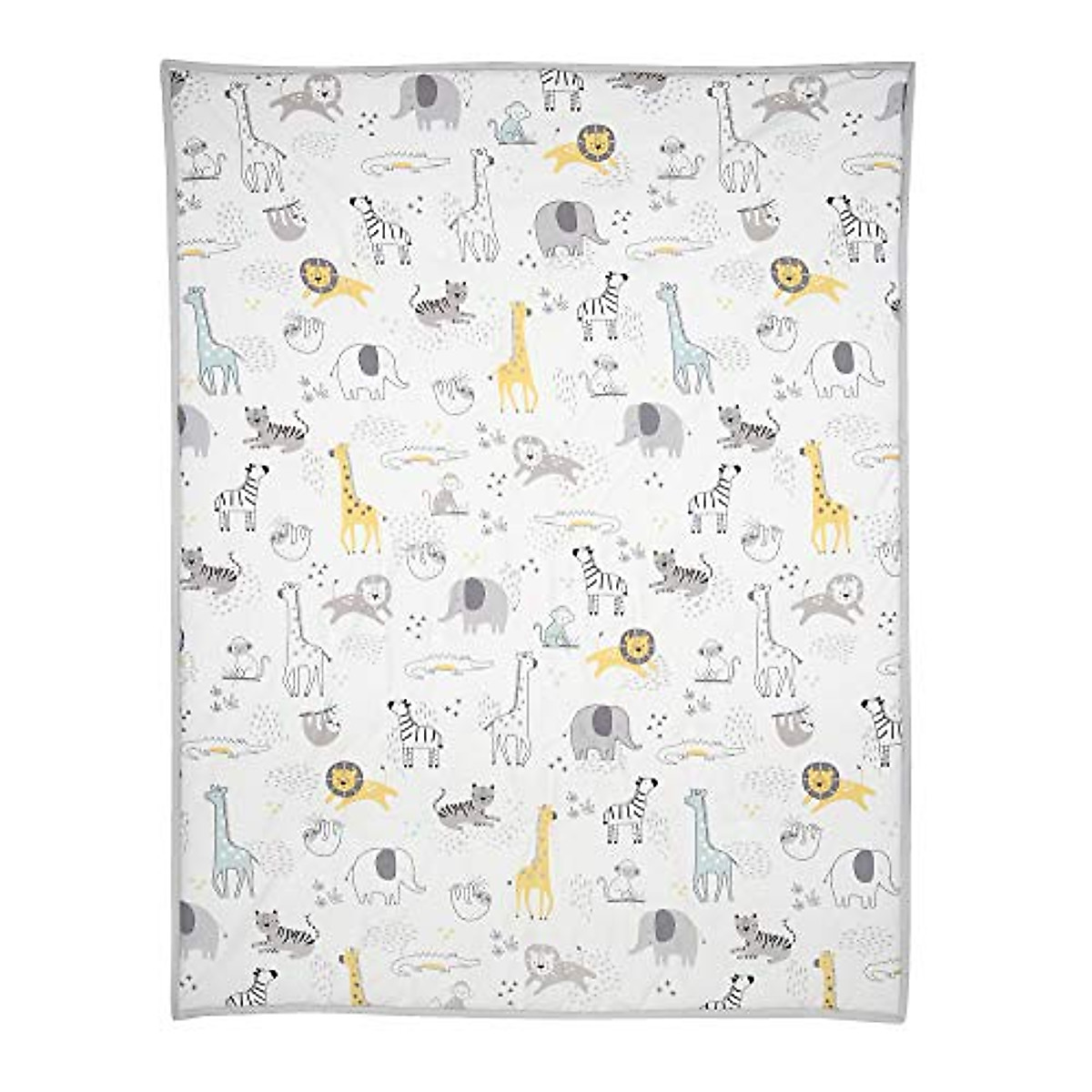 Lambs & Ivy Animal Jungle Cotton Jersey 4-Piece Crib Bedding Set - Multicolor