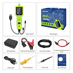 MR CARTOOL Circuit Tester B550 12V 24V Automotive Power Circuit Probe Test Voltage Activating Components Tool for Vehicle Motocycle
