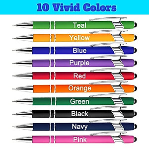 Up to 300 Personalized Pens in Bulk Custom Pens with Name Text Stylus Tip Customized Pens with Free Engraving Gift for Men Women Business Teachers Graduation