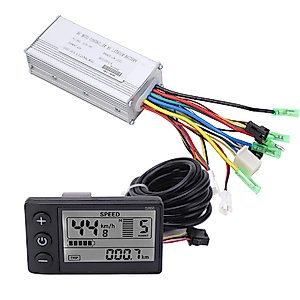 Motor Brushless Controller, 36V/48V 500/750W Waterproof LCD Display Panel Brushless Motor Controller Kit, Scooter Brushless Motor Speed Controller with LCD Panel for Electric Bicycle, EBike, Scooter
