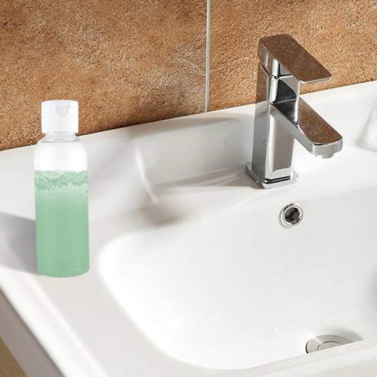 TANCANO Plastic Travel Bottles, Clear 3.4oz/100ml Empty Lotion Bottle Small Squeeze Bottle Containers with Flip Cap for Shampoo Conditioner Toiletries