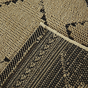 BALTA Mattei Diamond Trellis Indoor/Outdoor Area Rug 5'3" x 7' - Brown/Black