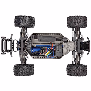 Traxxas 670764BLUE Rustler 4x4 Vxl: 1/10 Scale Stadi