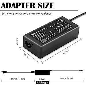 Ac Adapter Laptop Charger for HP Envy x360 15-u010dx 15-u011dx 15-u002xx 15-u050ca 14-f020us 14-f021nr Sleekbook Ultrabook Laptop Notebook Battery Power Supply Cord Plug