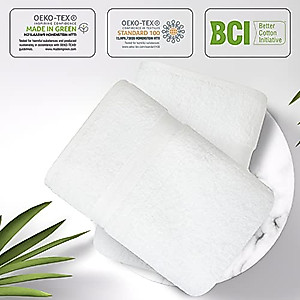 Infinitee Xclusives Premium White Bath Sheets Towels for Adults – 2 Pack Extra Large Bath Towels 35x70-100% Soft Cotton, Absorbent Oversized Towels, Hotel & Spa Quality Towel