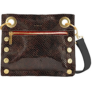 Hammitt Women's Tony Small Leather Purse With Strap (Painted Rattle/Brushed Gold Red Zipper, One Size)