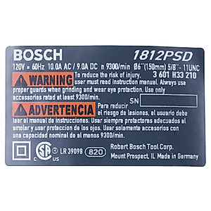 Bosch Parts 1601118D15 Nameplate