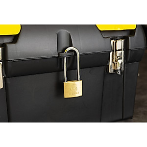 BRINKS - 40mm Solid Brass Keyed Padlock with 2.5” Shackle Clearance, 2-Pack - Chrome Plated with Hardened Steel Shackle, (171-42201)