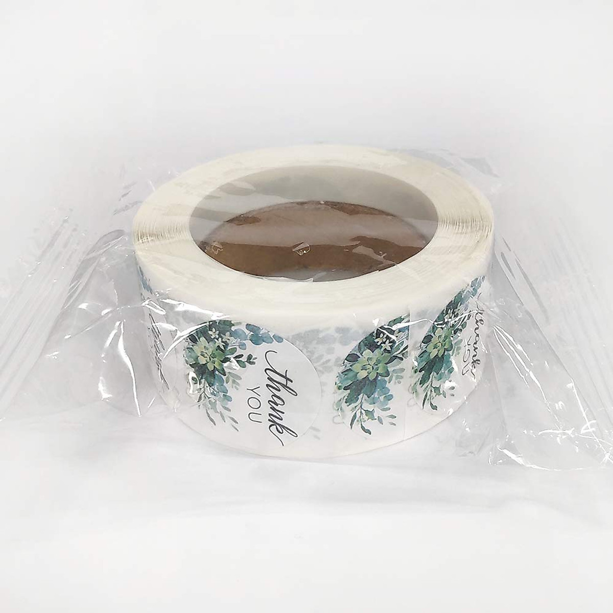 Floral Thank You Sticky Label Water Color Flower Design 500 Labels per Roll for Birthdays 1.0inch for Wedding Birthday Party Business (A7)