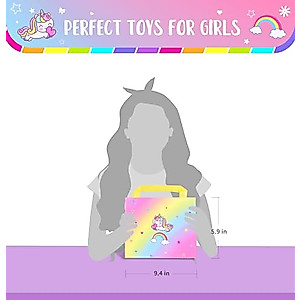 BDBKYWY Girls Charm Bracelet Making Kit - Kids Unicorn Jewelry Supplies Make Set DIY Art Craft Set Birthday Gifts for 3 4 5 6 7 8 Year Old Girl Toys Age 6-8