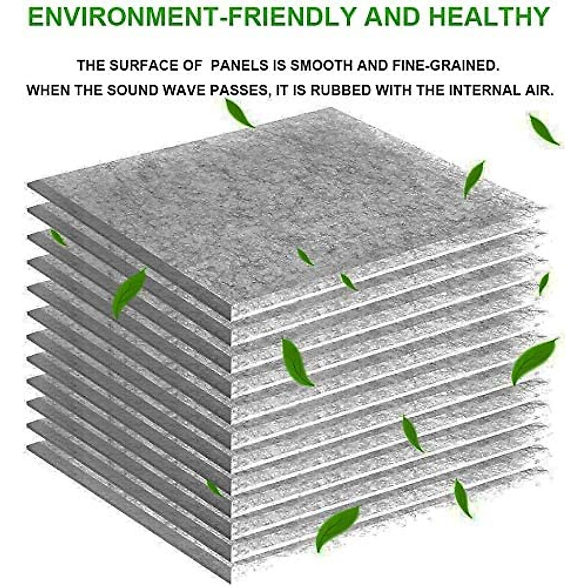 MYOYAY 12 Pack Acoustic Foam Panels Sound Absorbing Wall Panels 16x12in Sound Proofing Studio Wall Padding Noise Absorbing Treatment Board for Home Office Sound Panels Noise Reducing For Walls