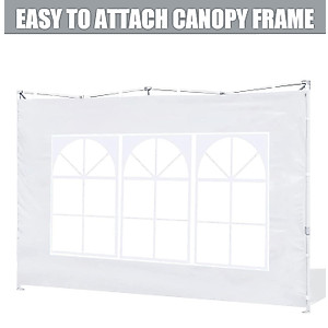 SCOCANOPY 2PCS SideWall with Window for 8x8 Canopy Frame (White)
