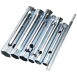 6PCS Dual-Ended Wrench Socket Plumber Back Nut Tap Spark Plug Spanner Set Extended Spark Plug Wrench