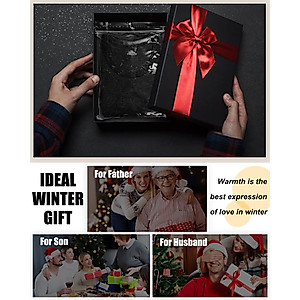 Jecery 4 Set Thermal Underwear for Men Soft Long Underwear Cotton Warm Men's Thermal Underwear Bottoms and Tops for Winter(Black Gray, 3X-Large)