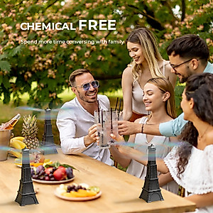 TYIUHELAS 3PCS Fly Fans for Outdoor Tables, Retractable Fly Fan Repellent Indoor Outdoor, Portable Fly Fans Spinner for Restaurant, Party, Home (black).