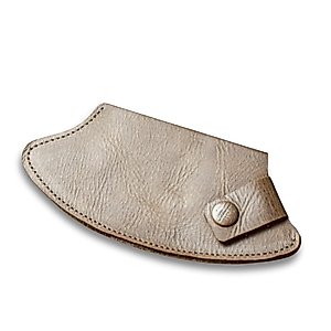 Leather Ulu Sheath - Grizzly Brown Genuine Leather - Fits 6" Alaskan Knife - Sheath ONLY