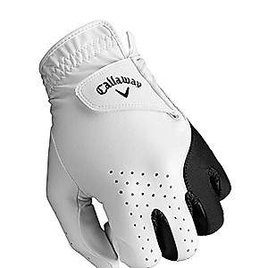 Callaway Golf Men's Weather Spann Golf Glove(White, Single, Medium-Large, Prior Gen Model , Standard, Worn on Right Hand)