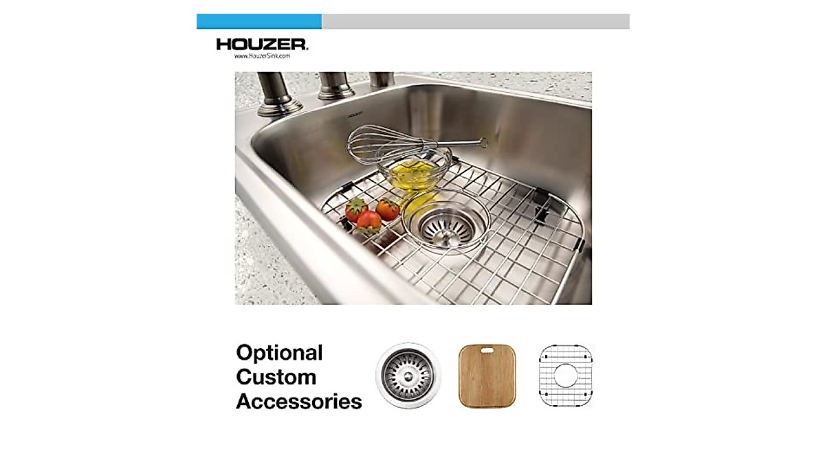HOUZER Stainless Steel Sink - Durable & Soundproof