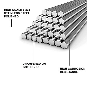 10pcs 1mm x 300mm 304 Stainless Steel Rods, Metal Solid Round Shaft Rods Lathe Bar Stock for DIY Crafts Model Car Helicopter Airplane