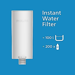 Philips Water Instant Water Filter - 3L Capacity, 1L/min Fast Flow, USB-C Rechargable