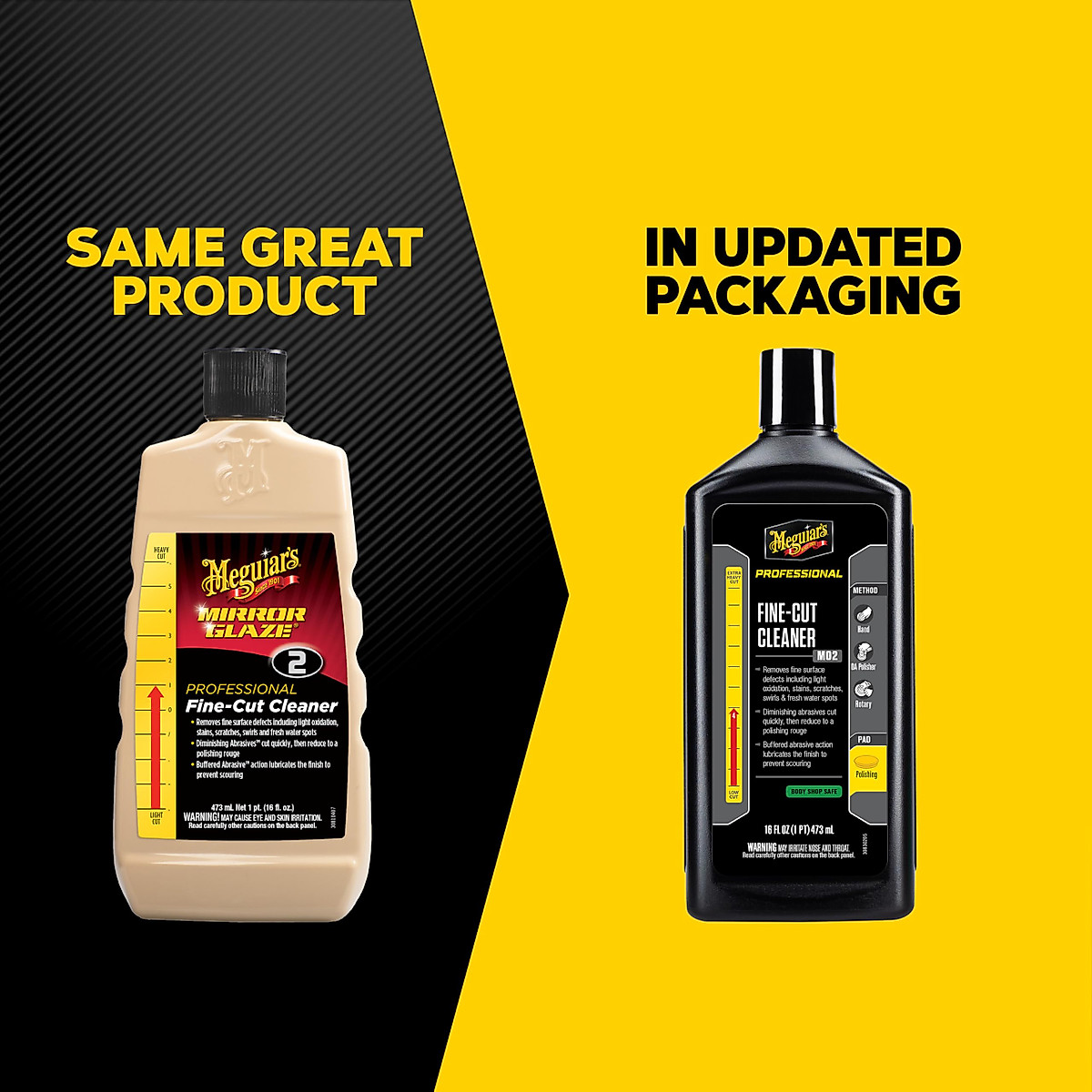 Meguiar's M0216 M2 Mirror Glaze Fine-Cut Cleaner - 16 Oz Bottle