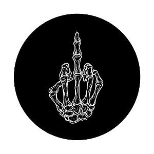 Skeleton Middle Finger Dark Art Gothic Aesthetic Horror Goth PopSockets Swappable PopGrip