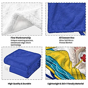 Carwayii El Salvador Flag Blanket,Cozy Thermal Sherpa Throw Blanket No Shedding Flannel Couch Lap Blanket for Bed Couch,Soft Office Blanket All Season 50''x60''